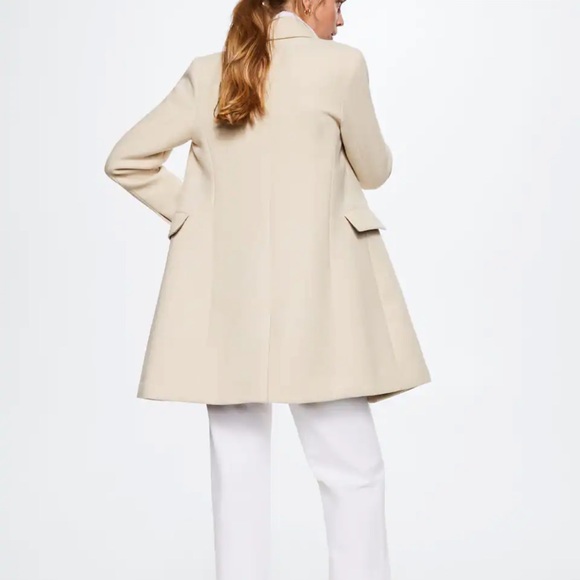 Mango | Jackets & Coats | Nwt Mango Double Breasted Wool Blend Coat ...